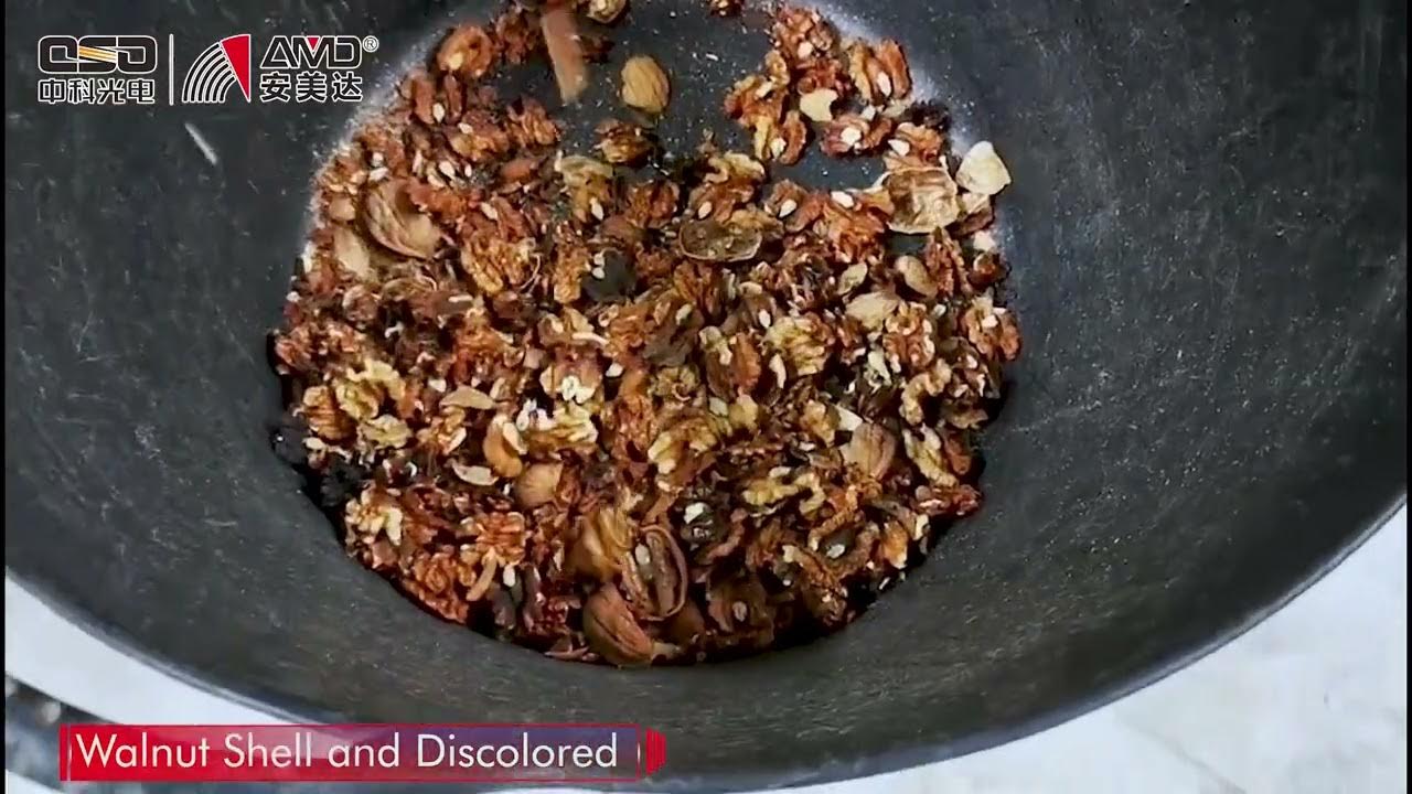 AMD® P-LGS4 AI Sorting Walnut Kernel Meats Removing Shell and Discolored - YouTube