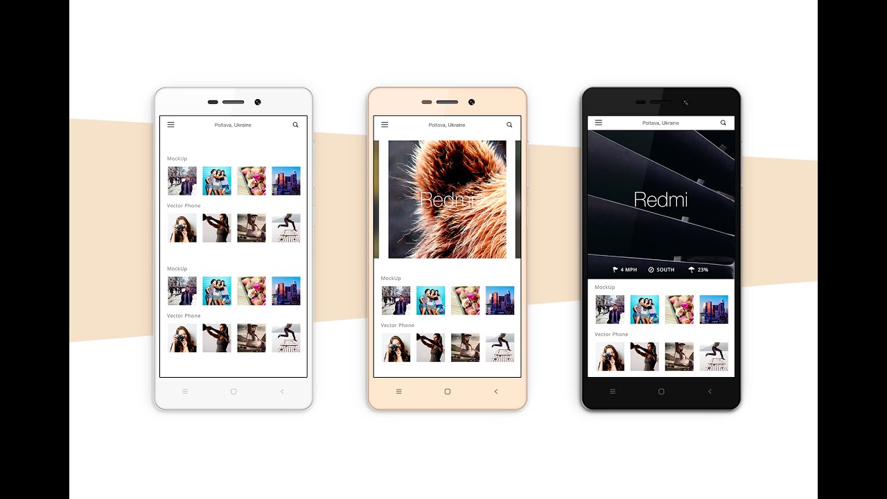 Xiaomi Redmi 3 (PSD) - How to use MockUp in their projects - YouTube