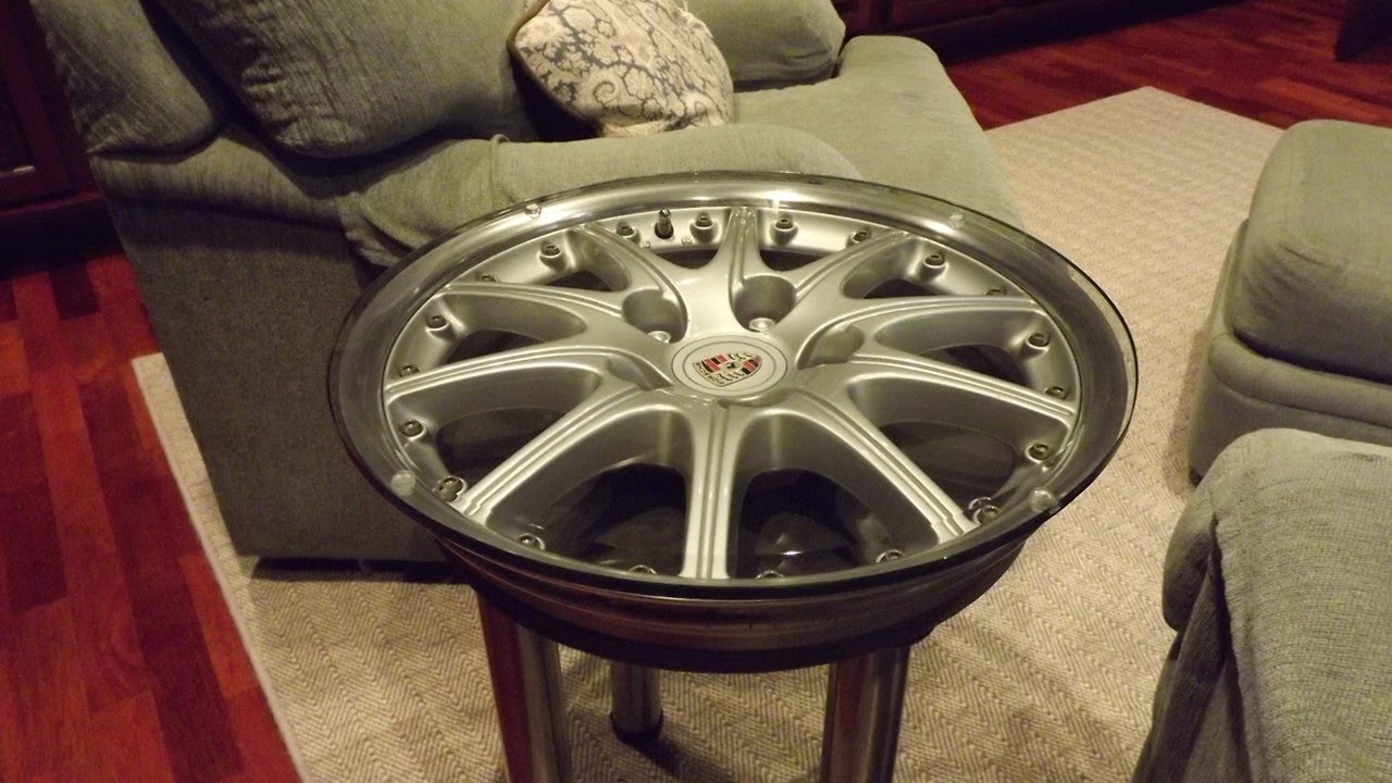 Wheel Side Table Project - YouTube