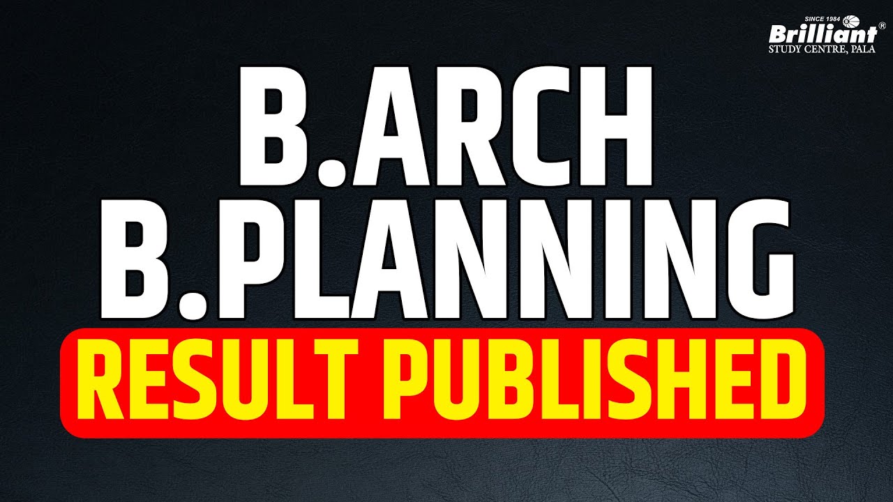 B. Arch & B. Planning | Result Published - YouTube