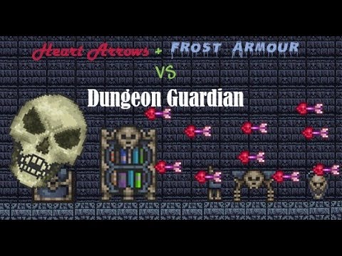 Terraria Mobile: Heart Arrows VS Dungeon Guardian - YouTube