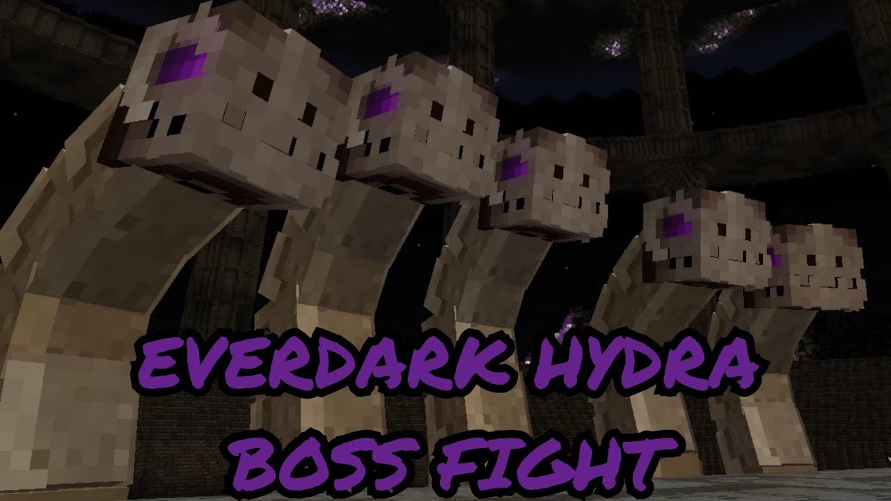 Minecraft Everdark Hydra Boss Fight ( 1.21.1 Map ) - YouTube