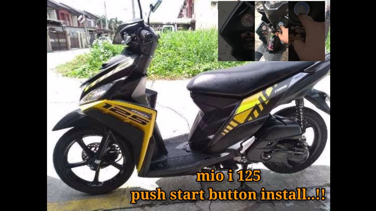 Keyless Push start button in Mio i 125 install - YouTube