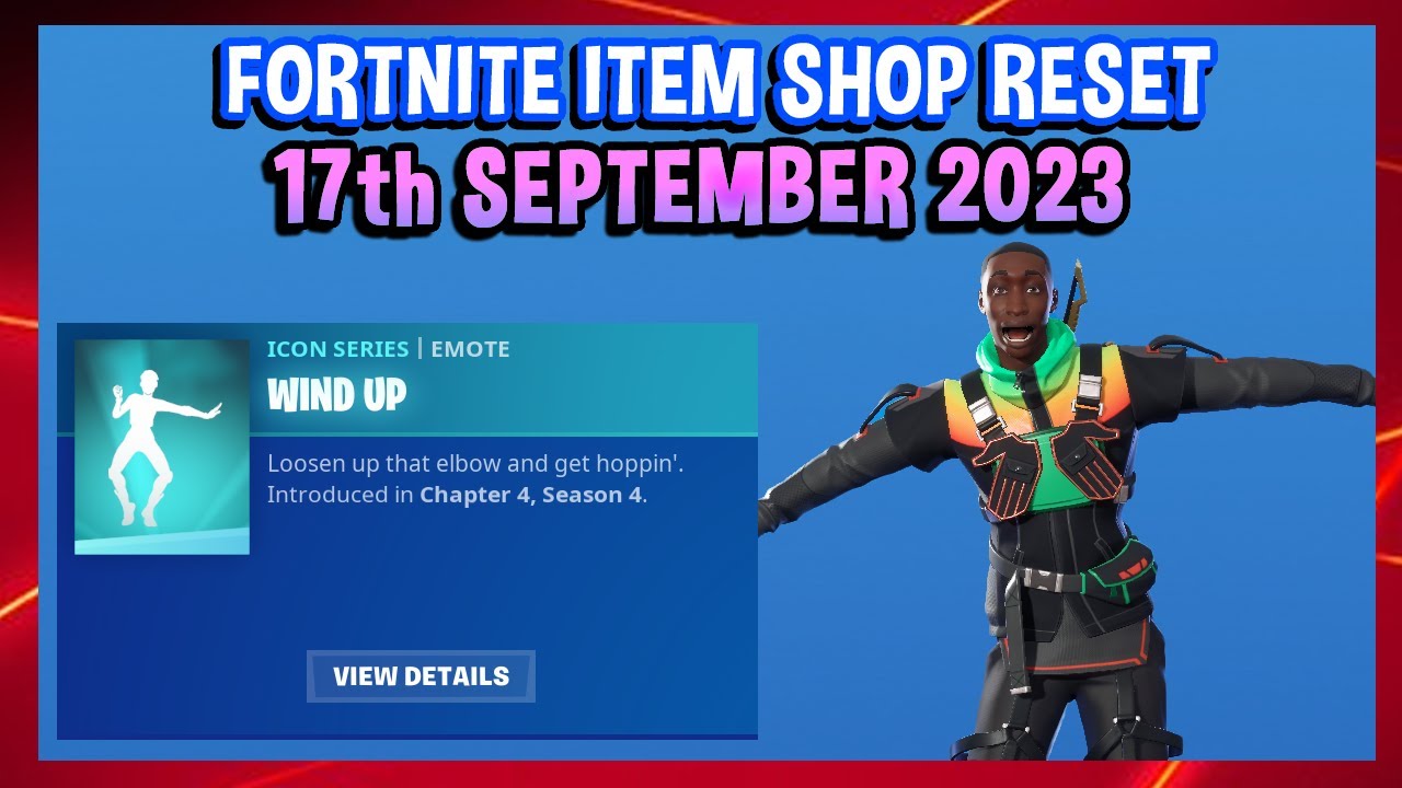 *NEW* WIND UP ICON EMOTE! (Fortnite Item Shop Reset 17th September 2023 ...