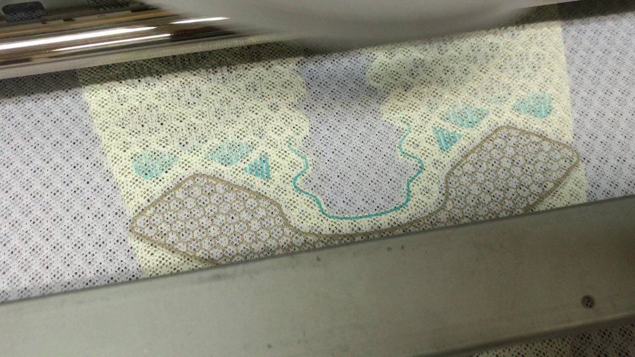 [DREAMJET] Mesh Fabric UV Printing - Color2 - 메쉬 원단 인쇄 - YouTube