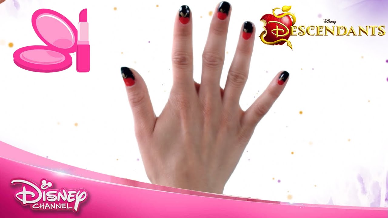 Disney Descendants | Evie Nail Art Tutorial | Official Disney Channel ...