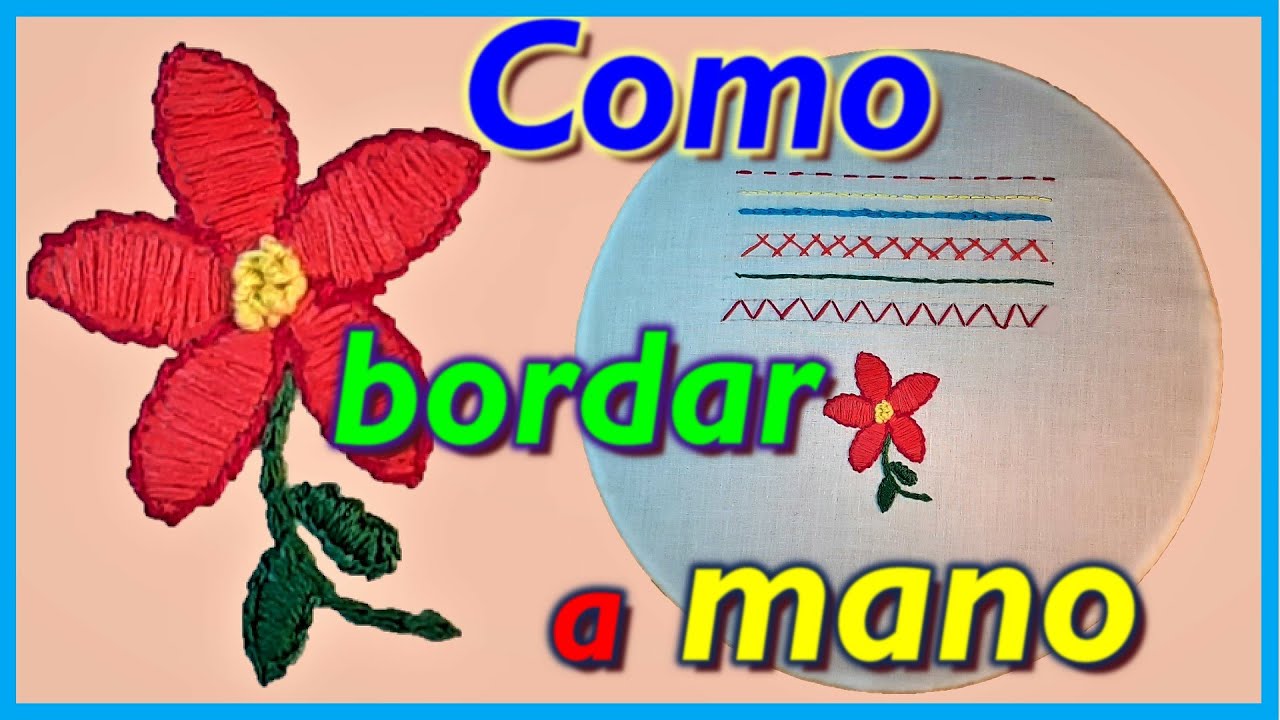 COMO BORDAR a MANO PASO a PASO para PRINCIPIANTES | Manoli Costura ...