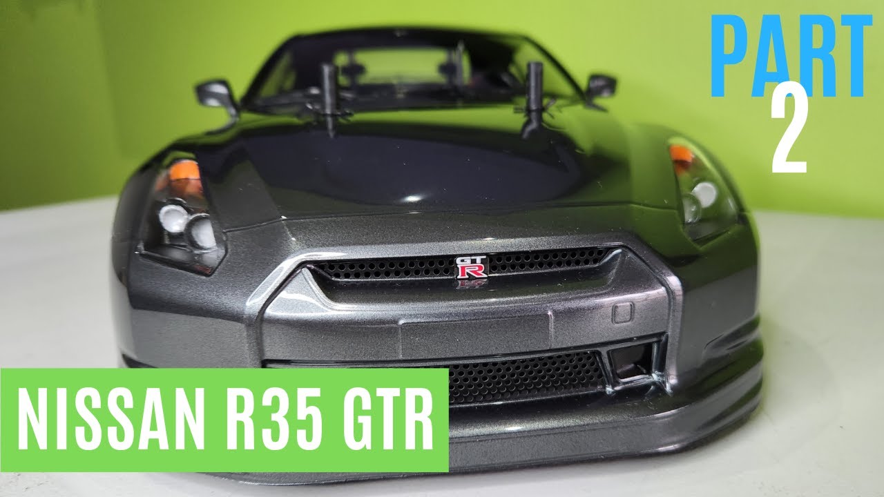 Tamiya Nissan R35 GTR Part2 - YouTube