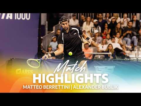 Matteo Berrettini vs Alexander Bublik Match Highlights | 2026 Miami Open