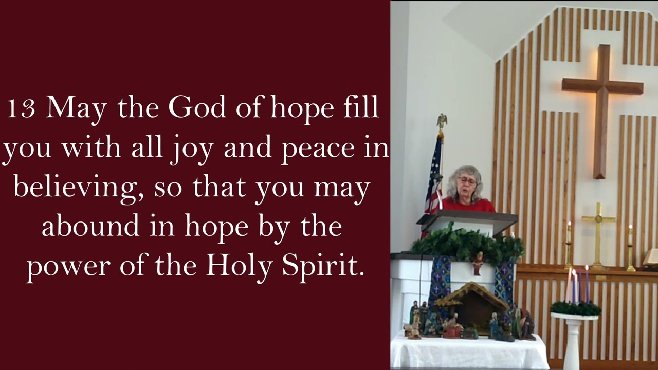 Scripture Reading: Isaiah 11:1-10, Romans 15:4-13 and Matthew 3:1-12 ...