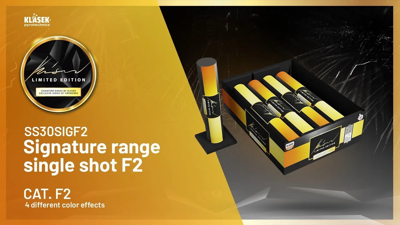 SS30SIGF2 Signature range single shot F2 | Klasek pyrotechnics - YouTube