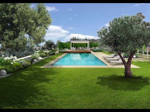 Giardino mediterraneo con piscina 🌿45