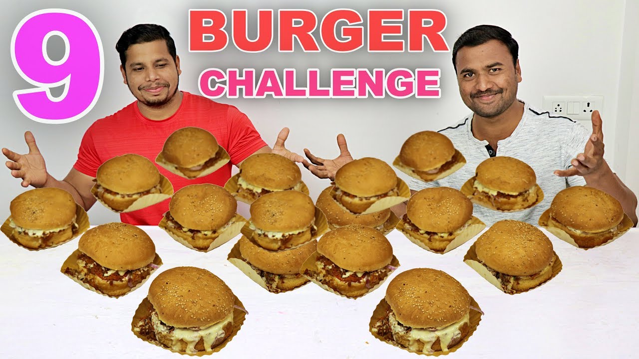 9 BIG BURGER CHALLENGE - YouTube