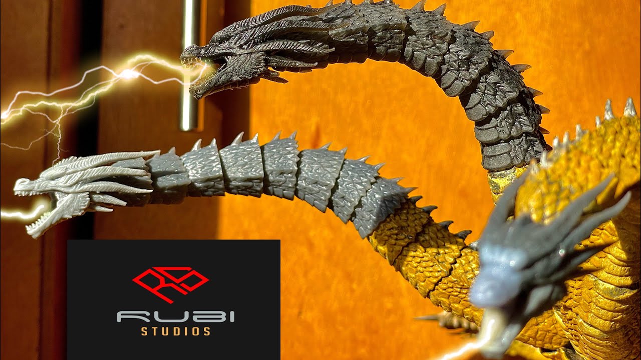 Rubistudios The ultimate 3D printed King Ghidorah 2019 Set Upgrade is ...