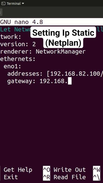 Setting Ip Static (Netplan) Linux Ubuntu 20.04 - YouTube