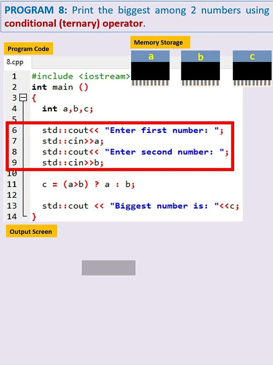 Ternary Operator explained with C++ Program #CPP #Ajit_Saigal #Shorts - YouTube