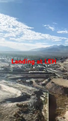 Landing at LEH #leh #mountains #river #tree - YouTube