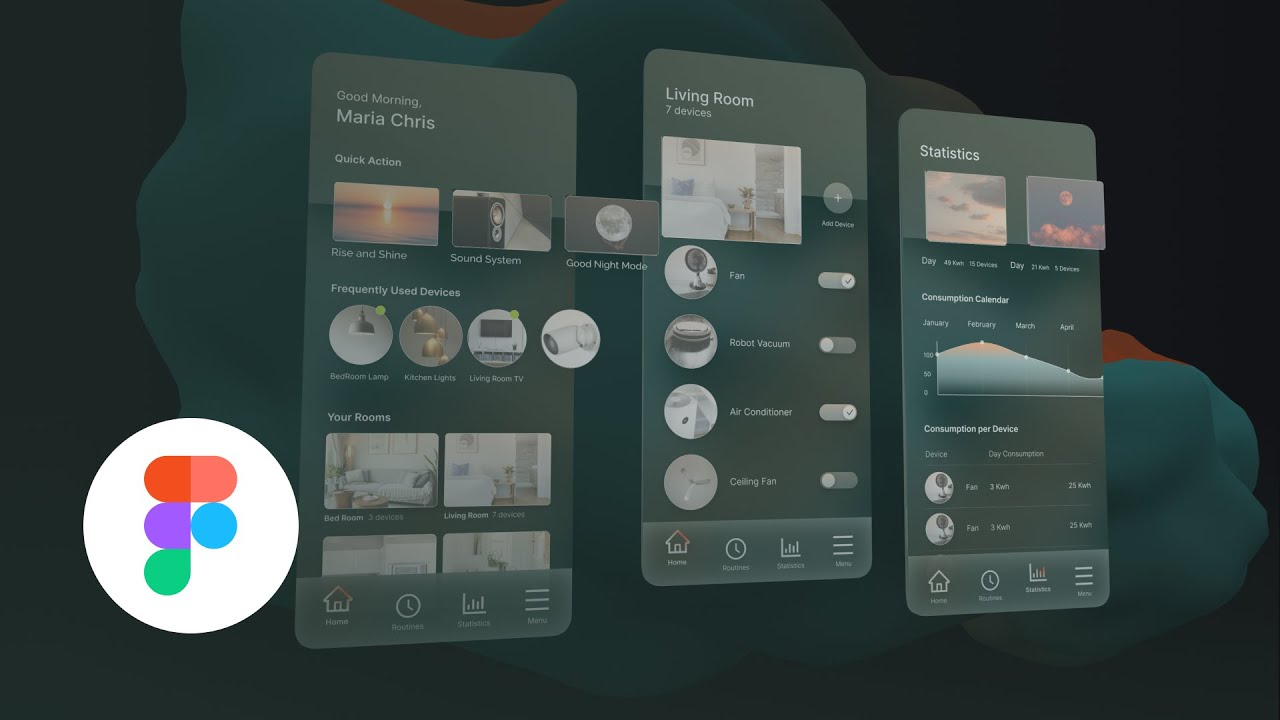 App Screens Design for Home Automation (Figma) - YouTube