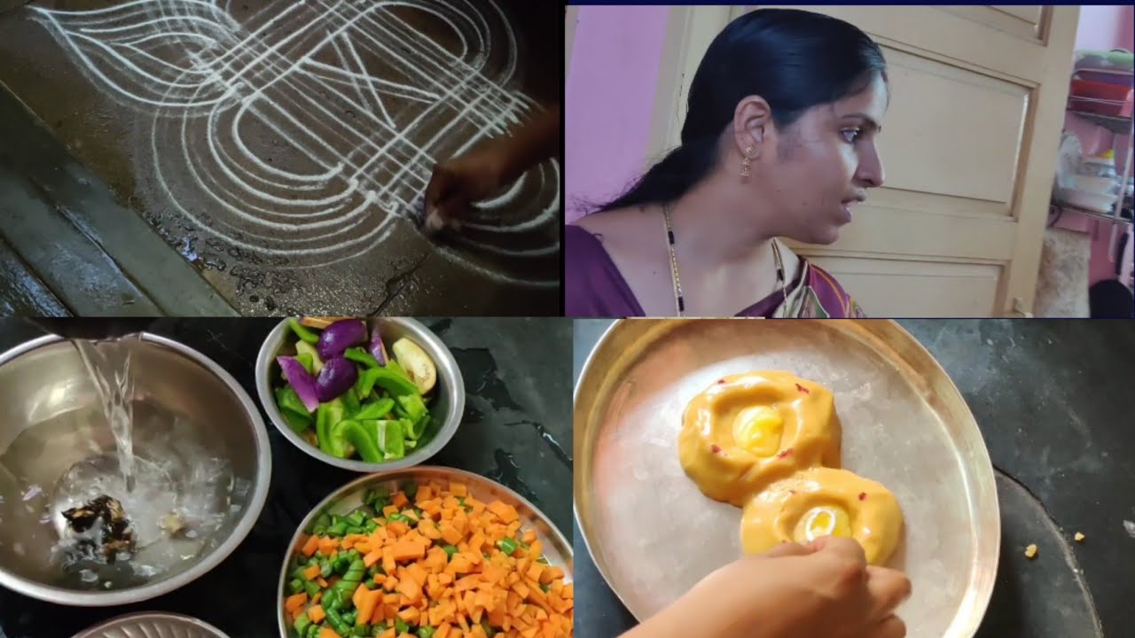 ஆடி வெள்ளி காலை கோலம் சமையல் முதல் பூஜை வரை | Friday lunch menu | Twins ...