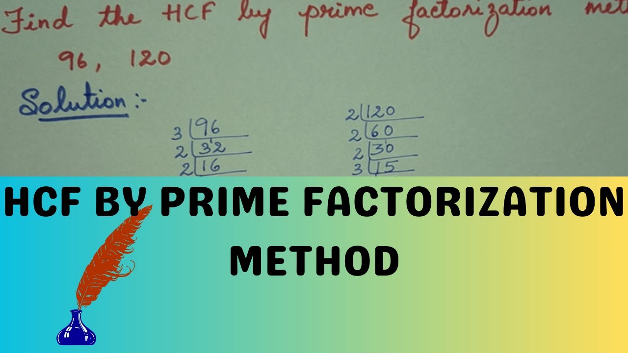 HCF using PRIME FACTORIZATION Method # Maths # icse - YouTube