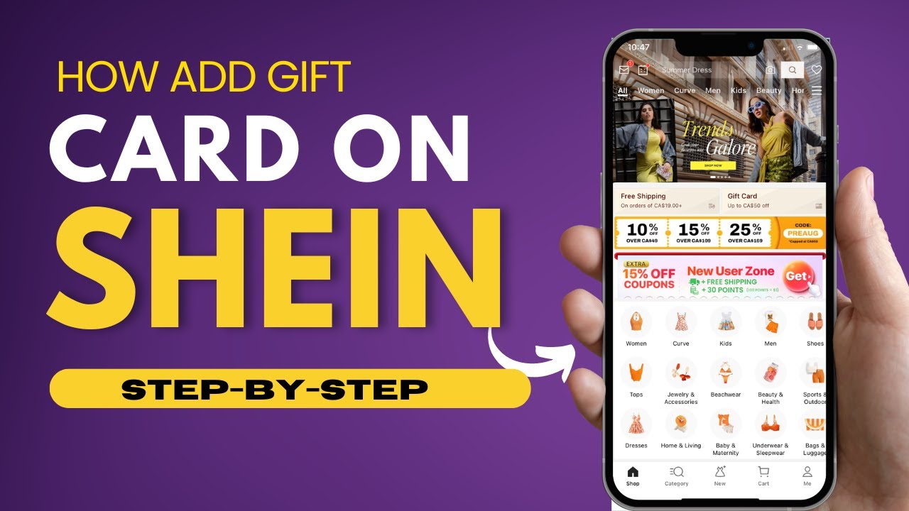 How to add gift card in Shein - YouTube