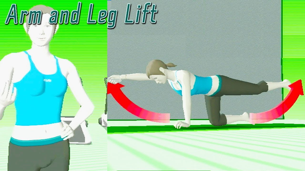 Arm and Leg Lift Exercise - Wii Fit Strength Training - YouTube