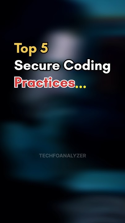 Top 5 Secure Coding Practices 😱😱 - YouTube