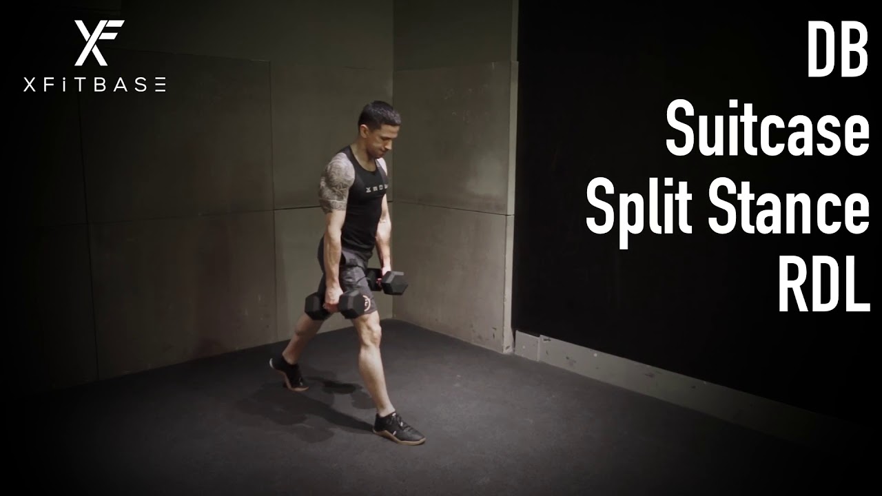 Dumbbell Suitcase Split Stance RDL | Xfitbase Exercise Demo - YouTube