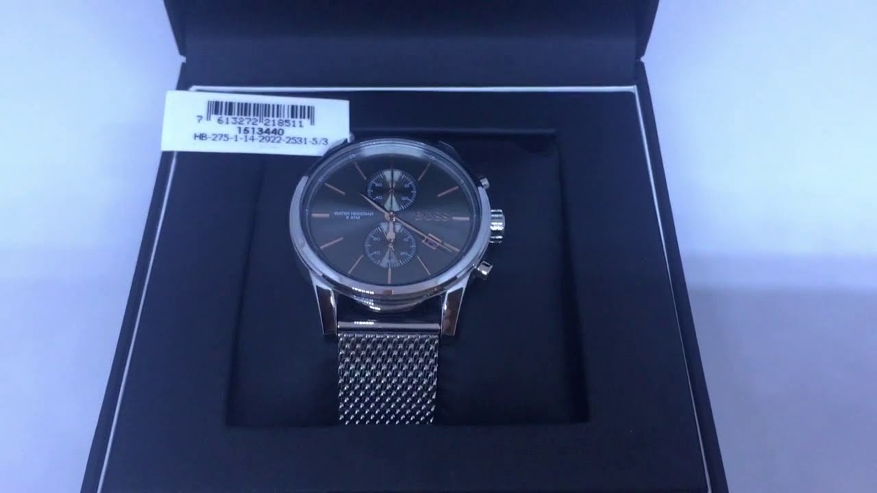 Мужские часы Hugo Boss 1513440 - YouTube