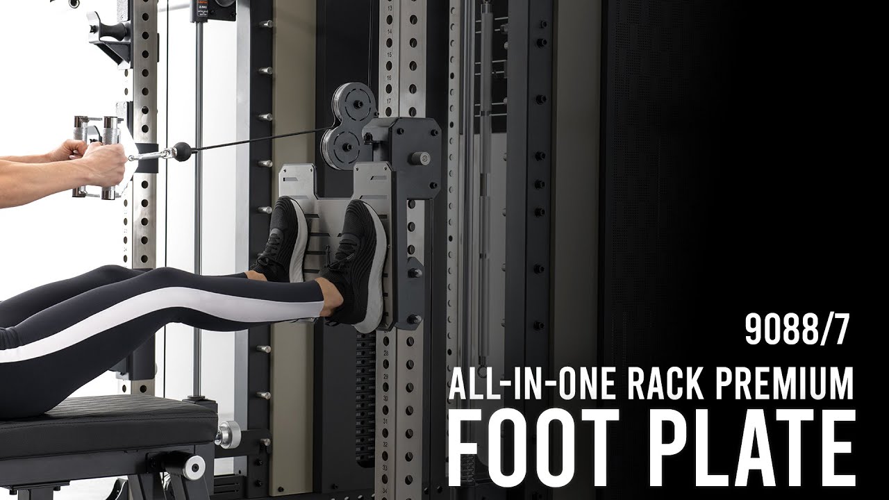 9088/7 All-in-One Rack Premium Foot Plate - Sidea fitness - YouTube