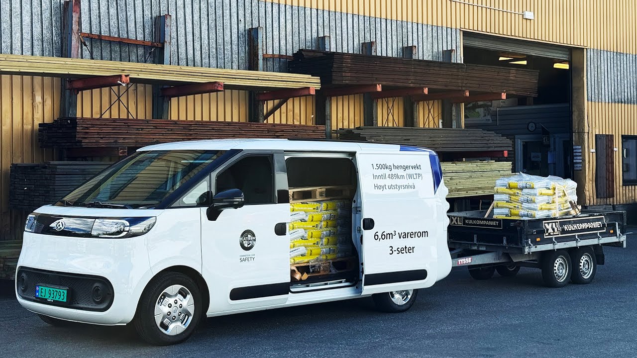 Varebiltest av Maxus e-Deliver 5: Laster mye og trekker tungt for ...