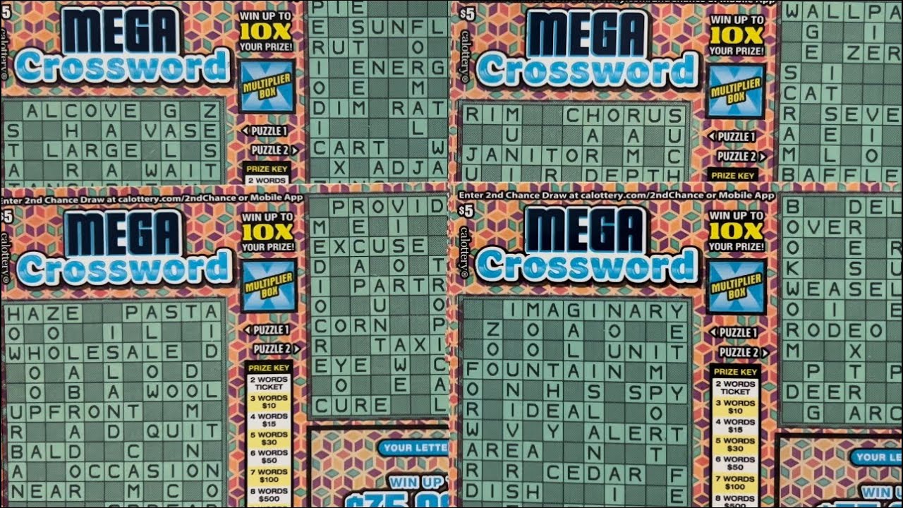 Wins Found!!! 4 Mega Crosswords In A Row!! Good Session!! - YouTube