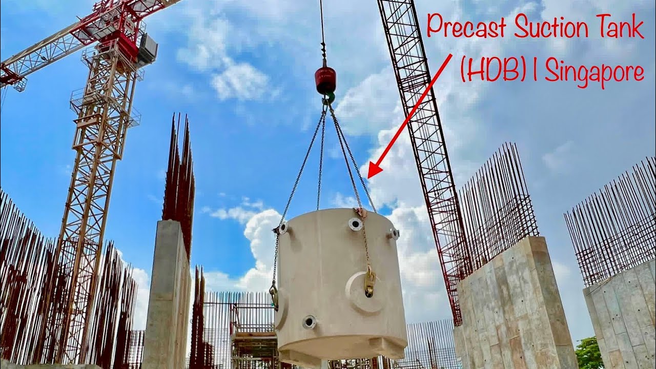 Installation of Precast Suction Tank | Singapore Construction 🏗️ - YouTube