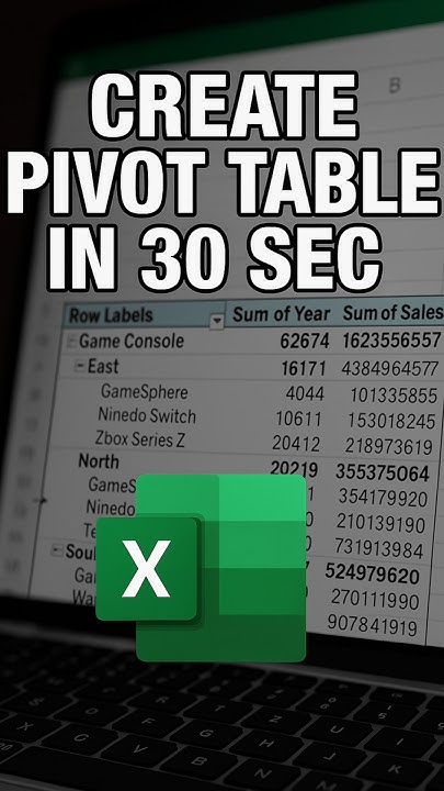 CREAT PIVOT TABLE IN 30 SEC 🔥 #excel #exceltips #shortsfeed #exceltutorial #spreadsheetmagic ...