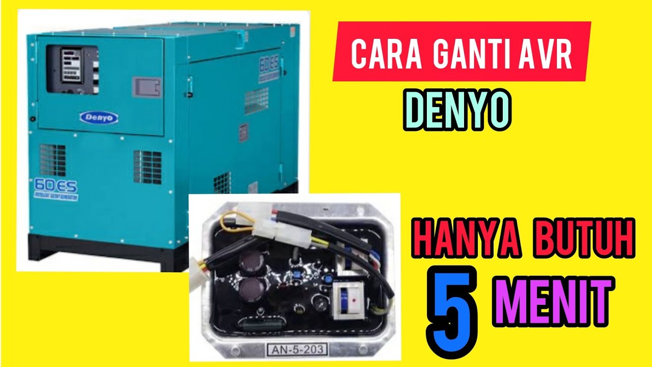 CARA GANTI AVR DENYO 50 KVA - YouTube
