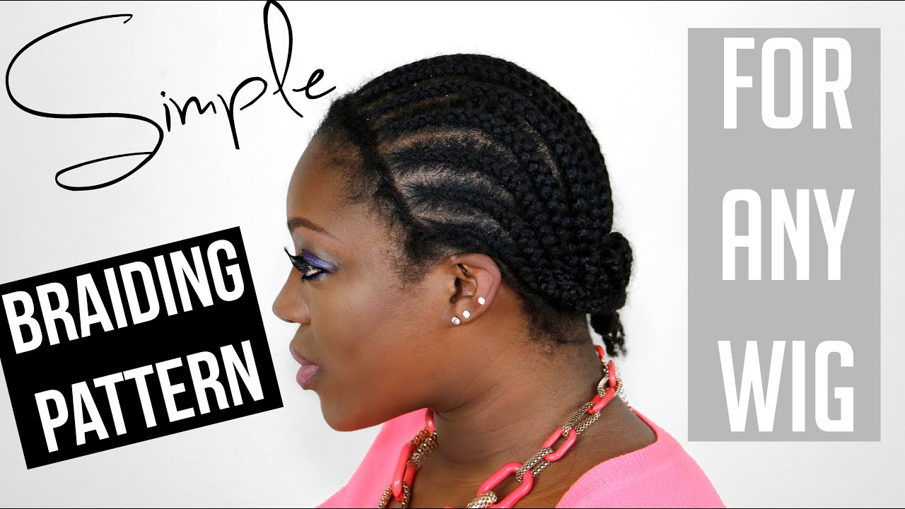SIMPLE Braiding Pattern for Wigs // With or Without Leave-out // 4C ...