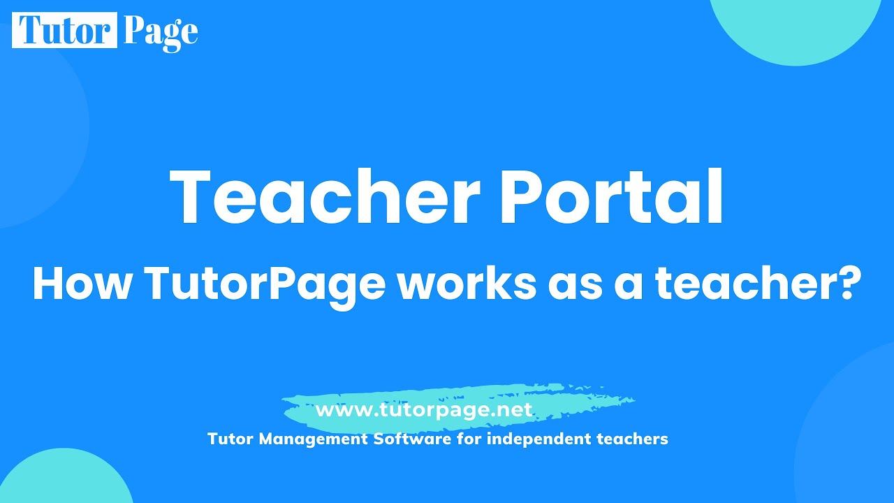 How TutorPage works as a teacher? Tutor management software for ...