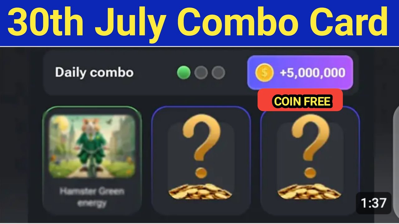30 July Combo Card, Today Combo Card | Hamster Kombat Today Combo Card ...