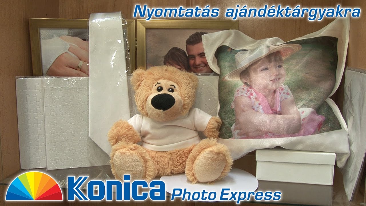 Konica Photo Express - Nyomtatás ajándéktárgyakra - YouTube