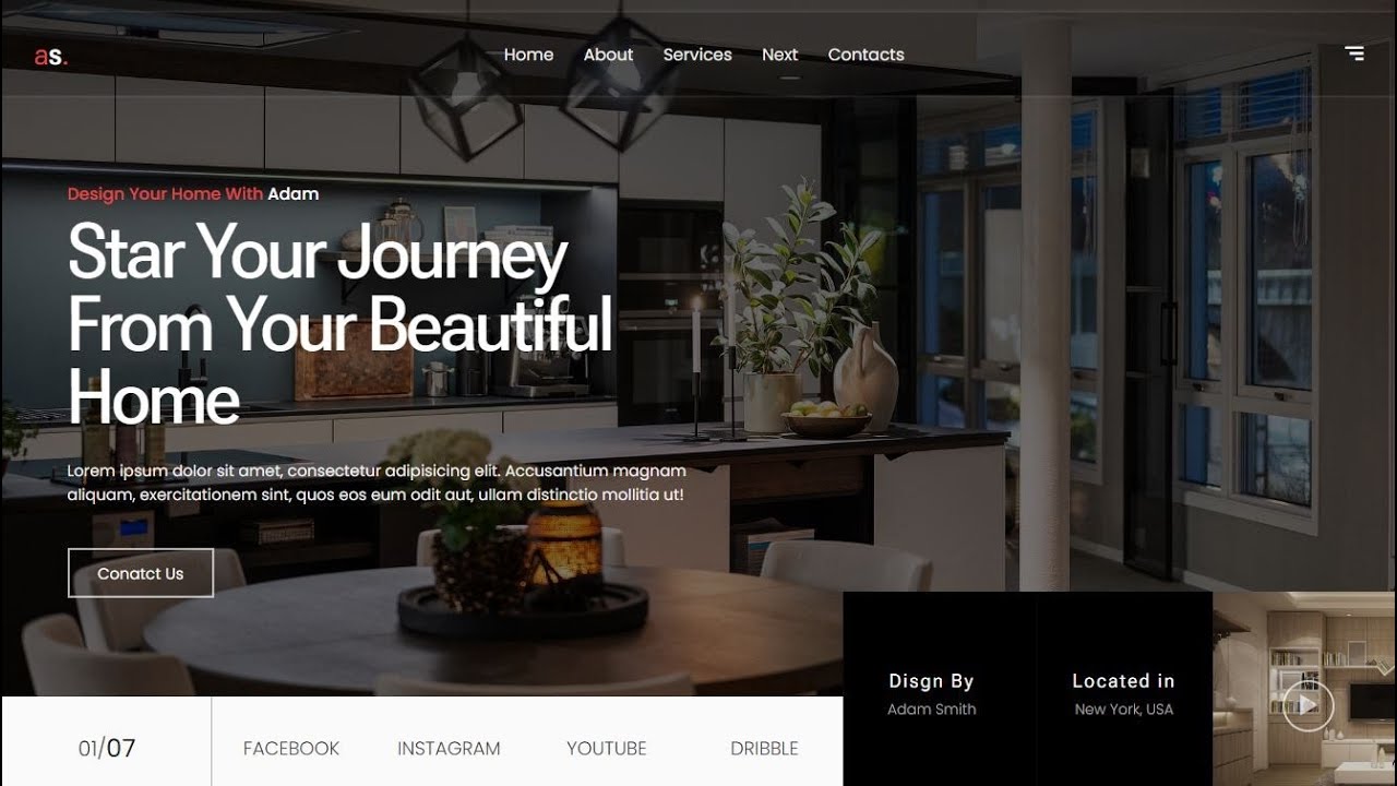 🏡 Step-by-Step: Create an Elegant Interior Design Website Using HTML ...