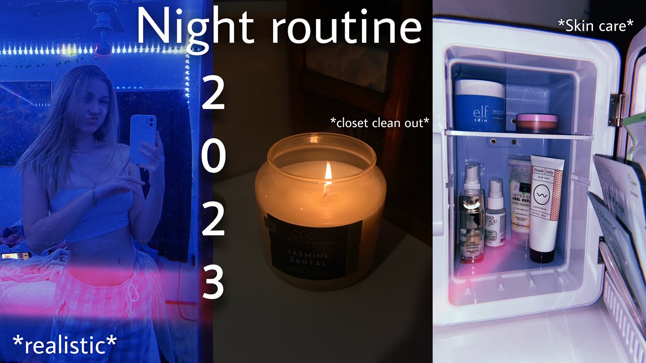 Realistic night routine | 2023 - closet clean out, dinner, tea + more ...