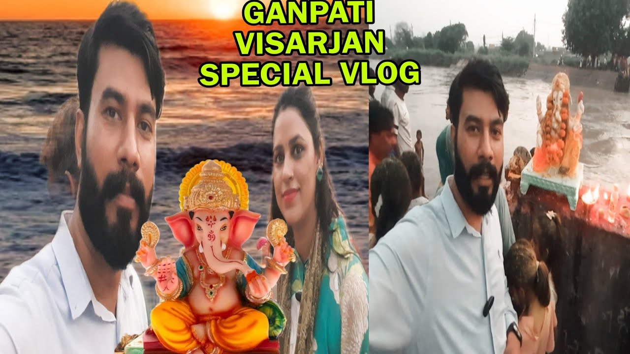 Seema gyi phle baar ganpati visarjan dekhne🙏! seema kyo rone lgi😪#vlogs ...