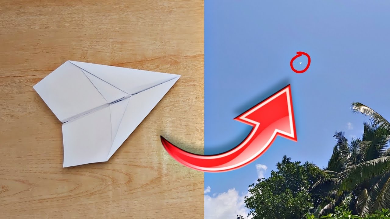 How to make paper airplane fly high - YouTube