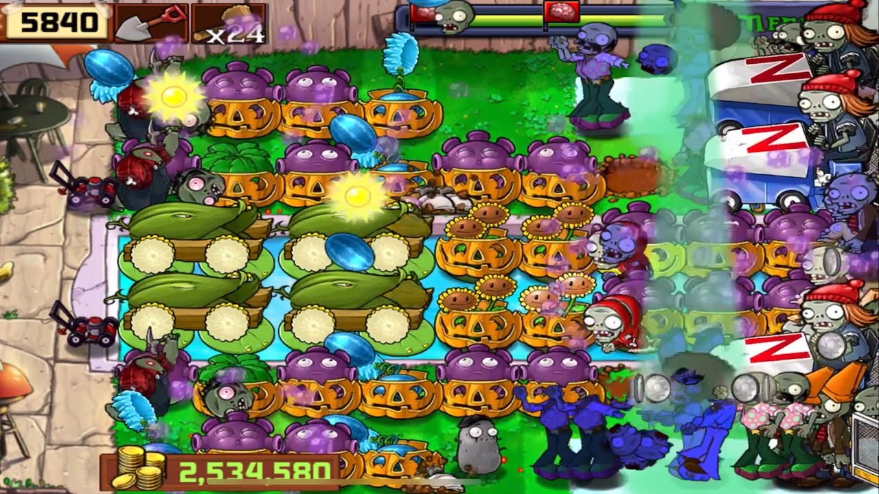 Iphone ios Plants vs. Zombies Survival: Endless (186-187) - YouTube