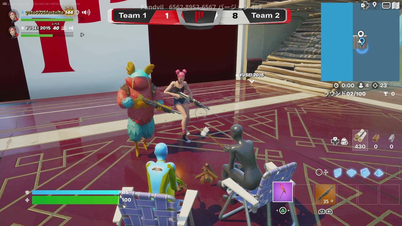 友だちと2v2で勝負した【Fortnite】PANDVIL BOX マップコード：6562-8953-6567 - YouTube