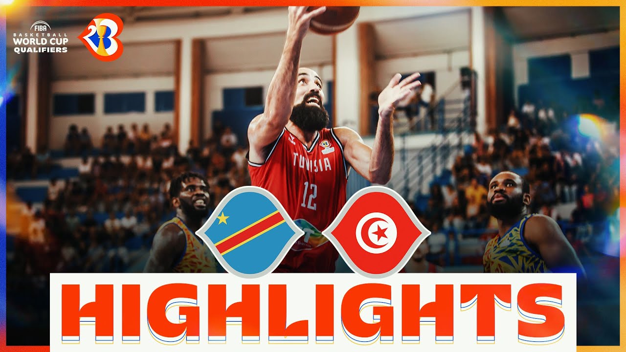 🇨🇩 COD - 🇹🇳 TUN | Basketball Highlights - #FIBAWC 2023 Qualifiers - YouTube