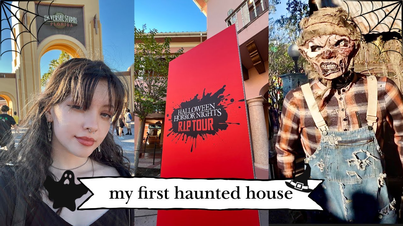 wimps first haunted house | halloween horror nights rip tour vlog - YouTube