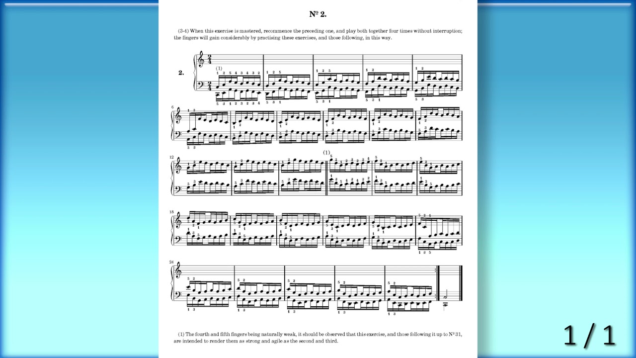 Hanon - No. 2 Slowly - Practice with me Lento - Estudia conmigo - YouTube