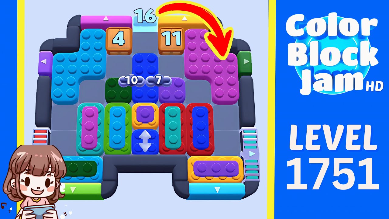 Color Block Jam Level 842 (1751) Solution Walkthrough - YouTube