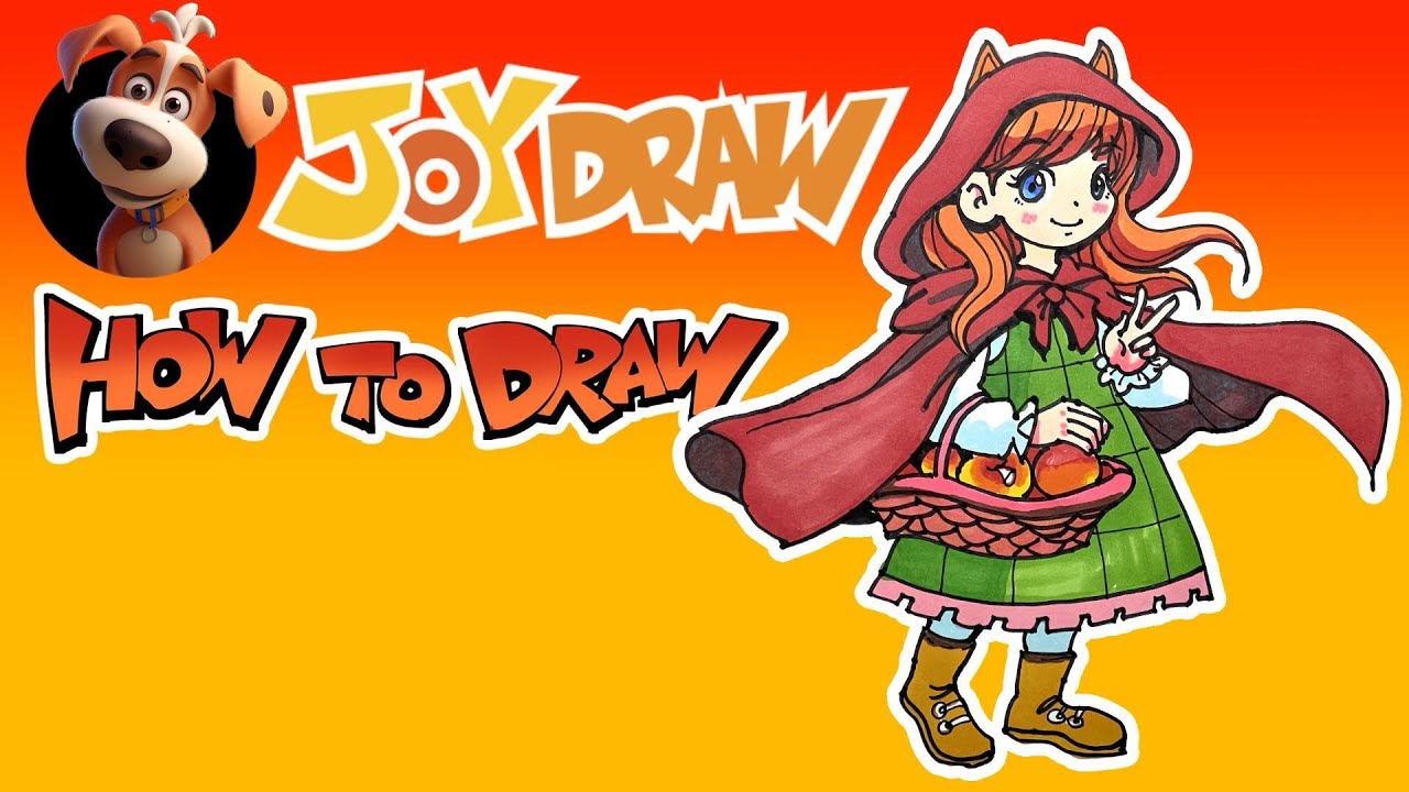 How to Draw a Little Red Riding Hood (JoyDraw) - YouTube
